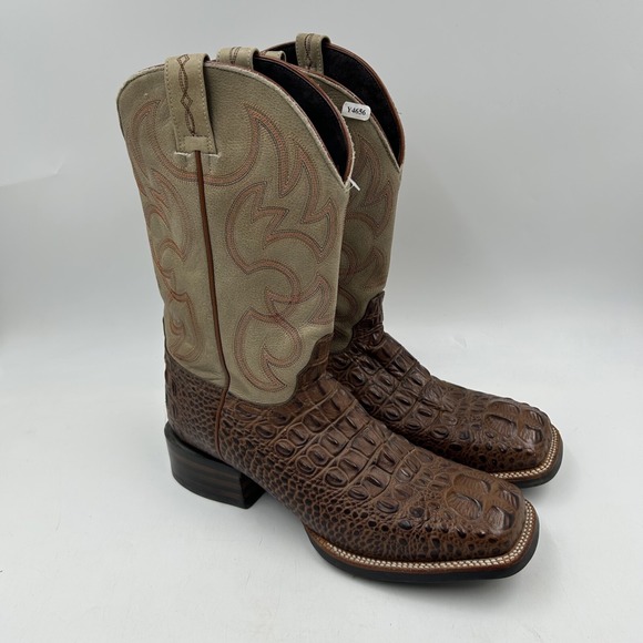 Shoes | Cavenders Mens 115d Antique Cognac Hornback Alligator Print ...